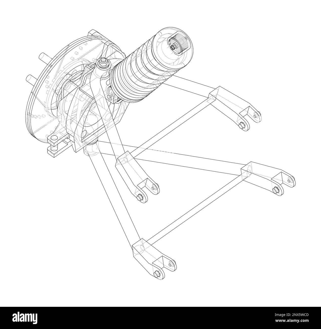 Car suspension with shock absorber Stock Photo - Alamy