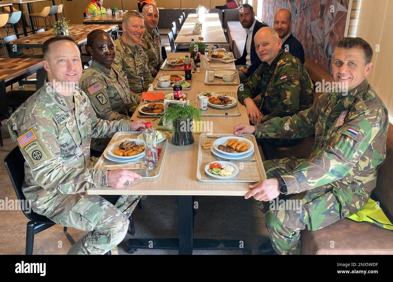 Army Col. Crystal Hills and Command Sgt. Maj. Terrell Brisentine from ...