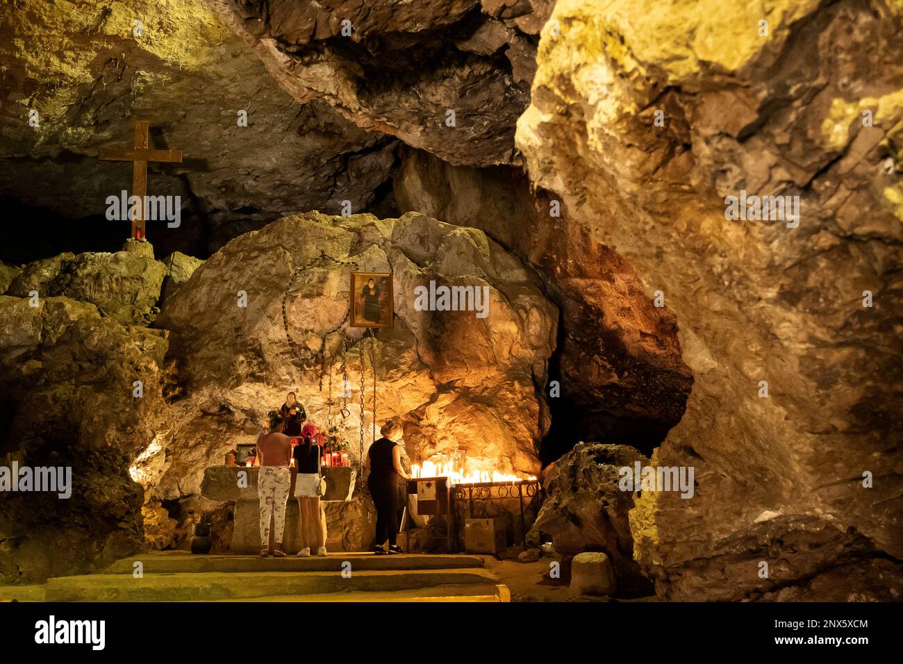 The cave of St Anthony, Qozhaya monastery, Qadisha valley, Lebanon ...