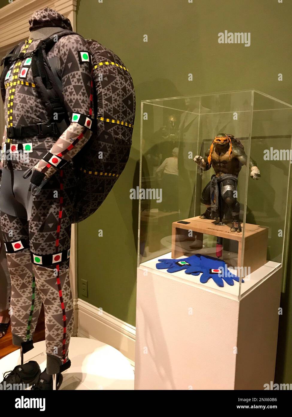 This May 17, 2018 photo shows motion capture suit used for the film ...