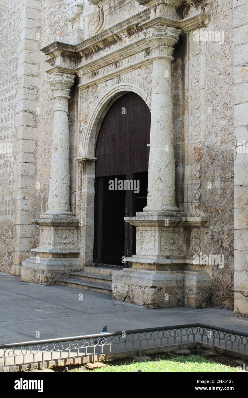 MERIDA, MEXICO - OCTOBER 1, 2016 Iglesia de Jesus (Church of Jesus) on ...