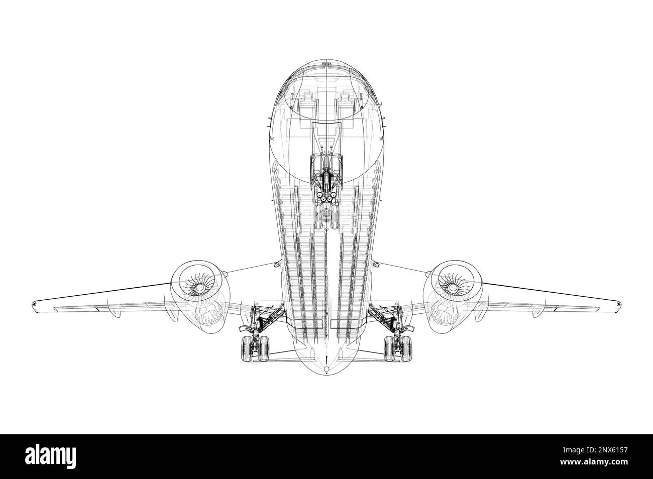 Airplane wing blueprint Cut Out Stock Images & Pictures - Alamy