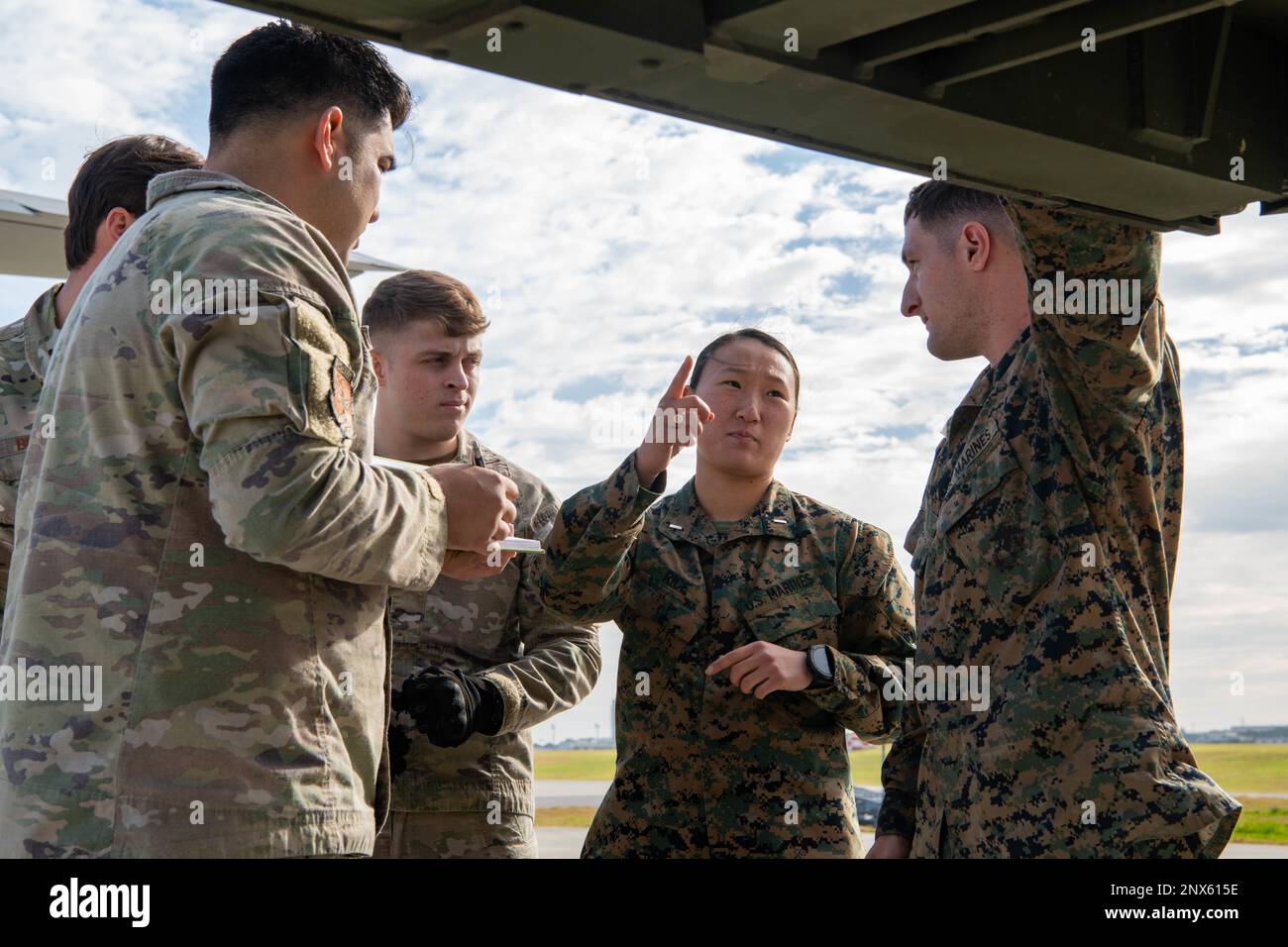 Airmen assigned to the 1st Special Operations Squadron and Marines ...