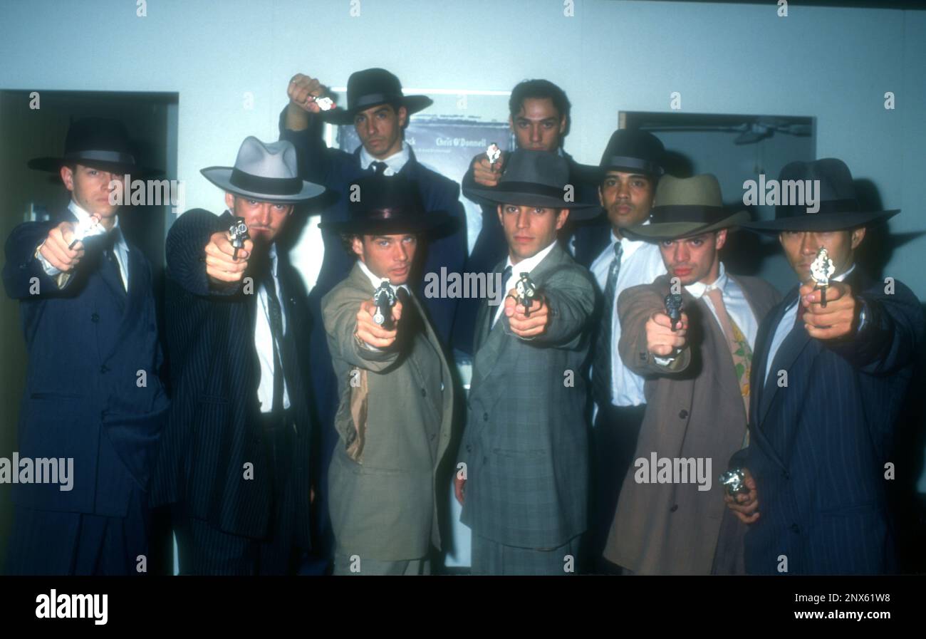 Los Angeles, California, USA 11th July 1996 Actors dressed as Gangsters ...