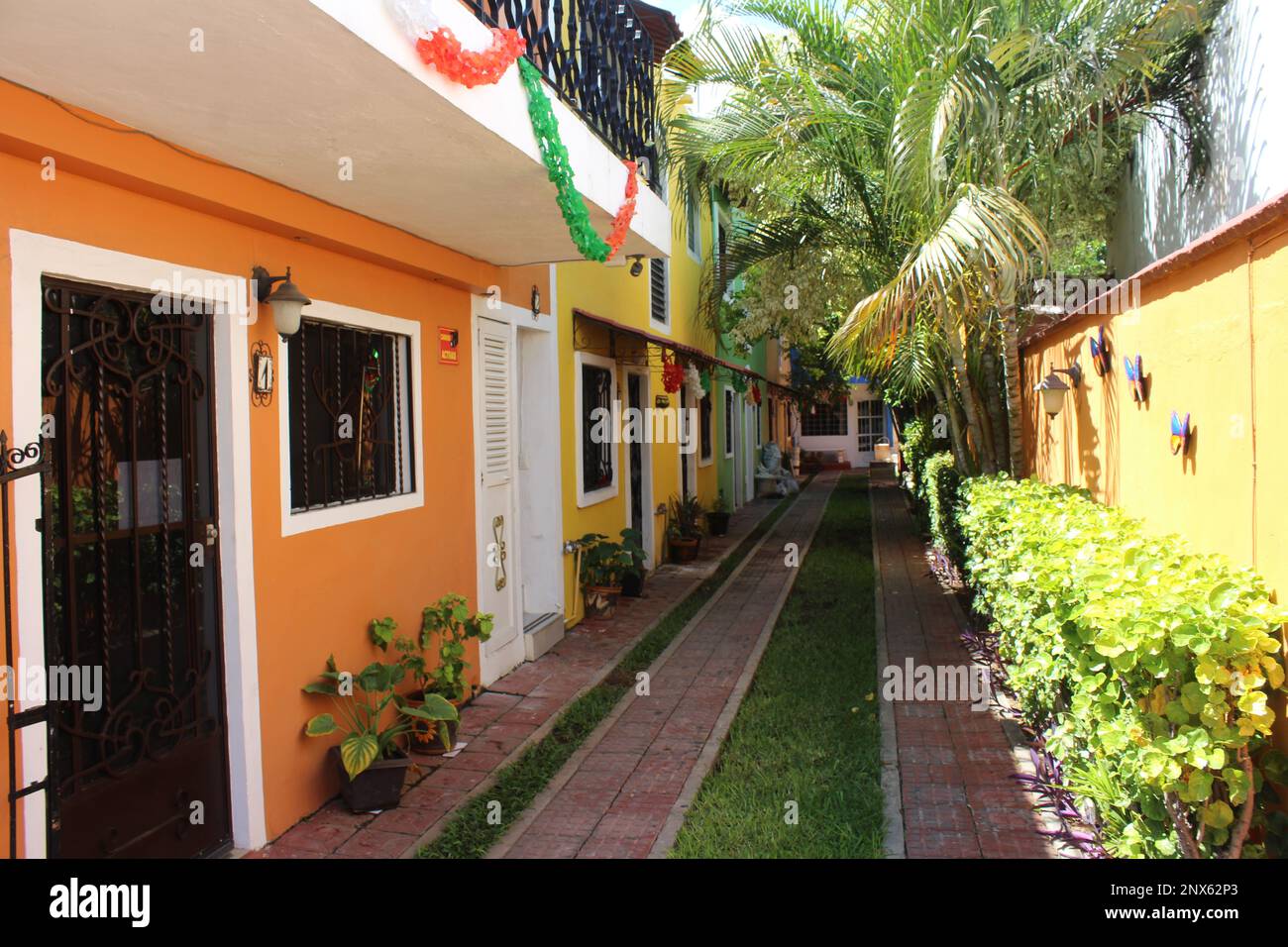 MERIDA, MEXICO - OCTOBER 5, 2016 housing development in the city centre ...