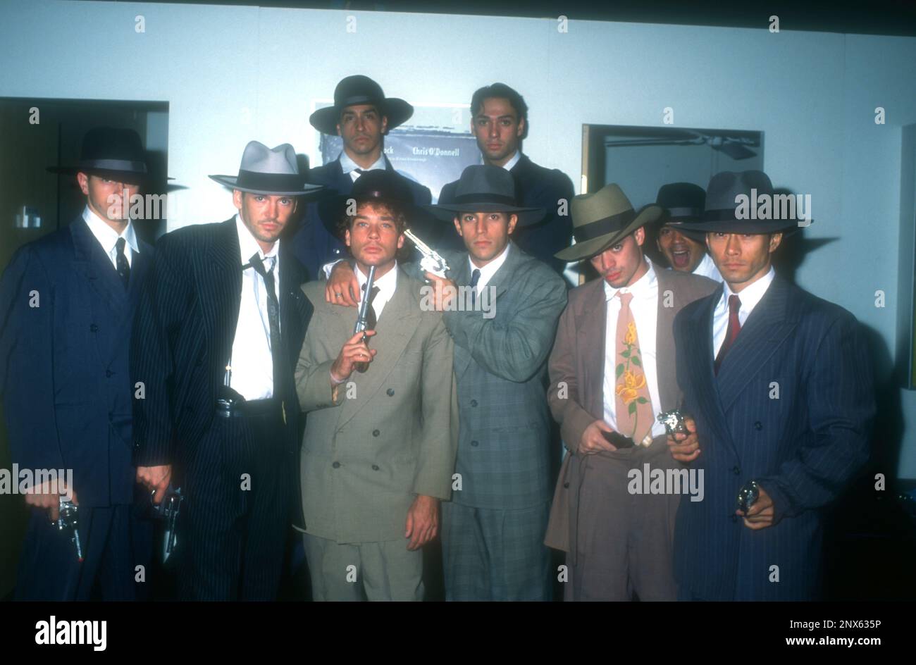 Los Angeles, California, USA 11th July 1996 Actors dressed as Gangsters ...