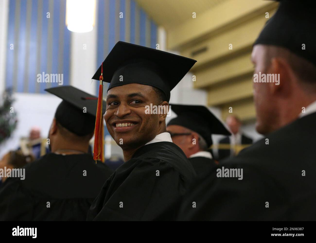 In this Monday, May 7, 2018 photo, Darrington Seminary Program graduate ...