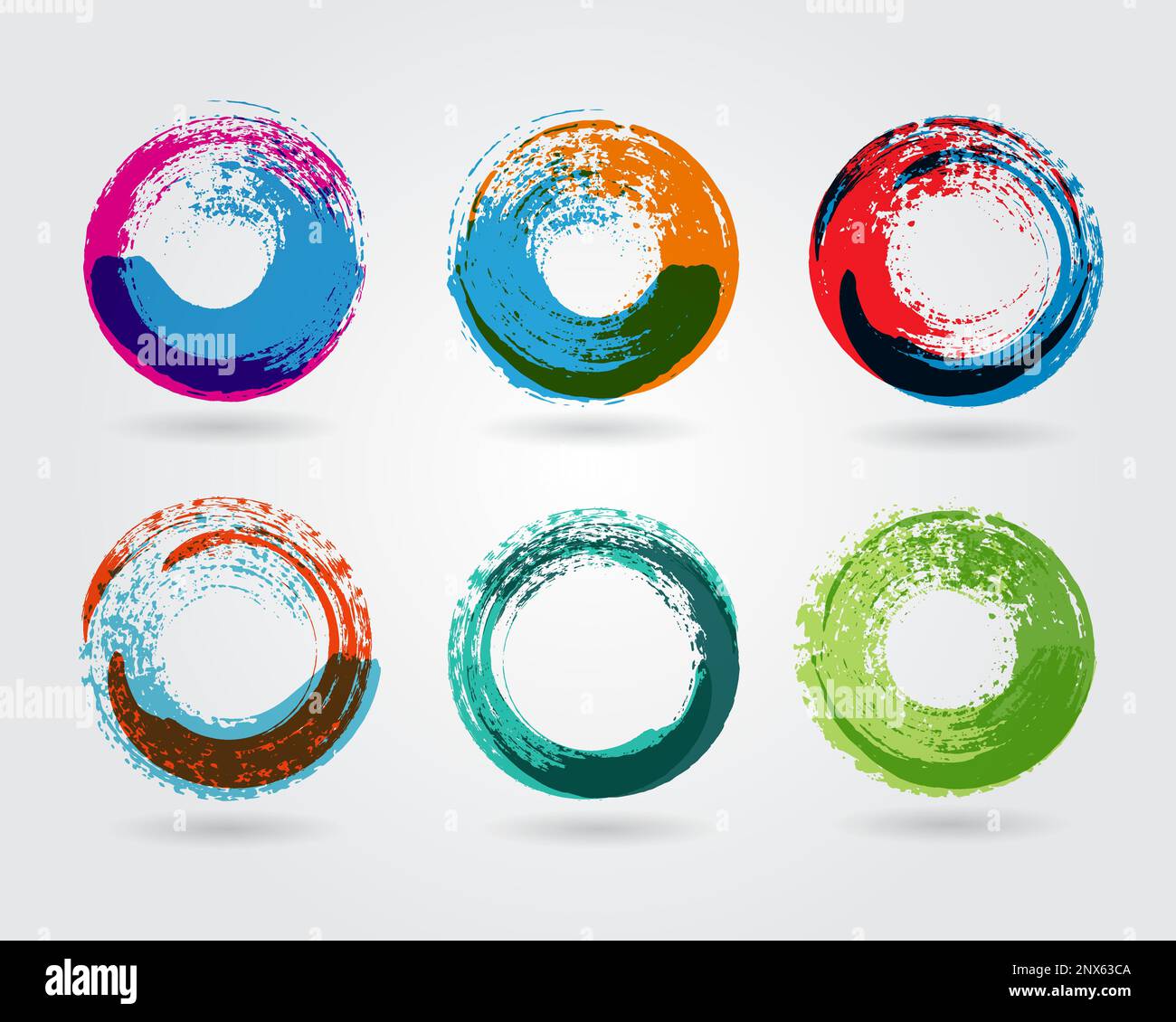 Geometric circle entwined wheels. Business abstract icon. As sign ...