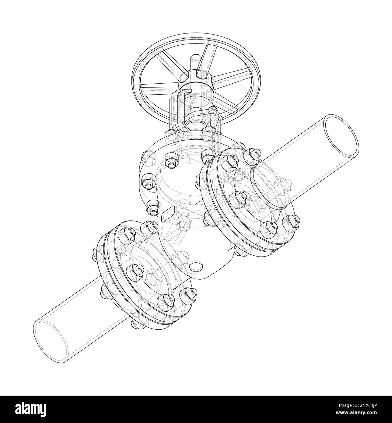 Industrial valve. 3d illustration Stock Photo - Alamy