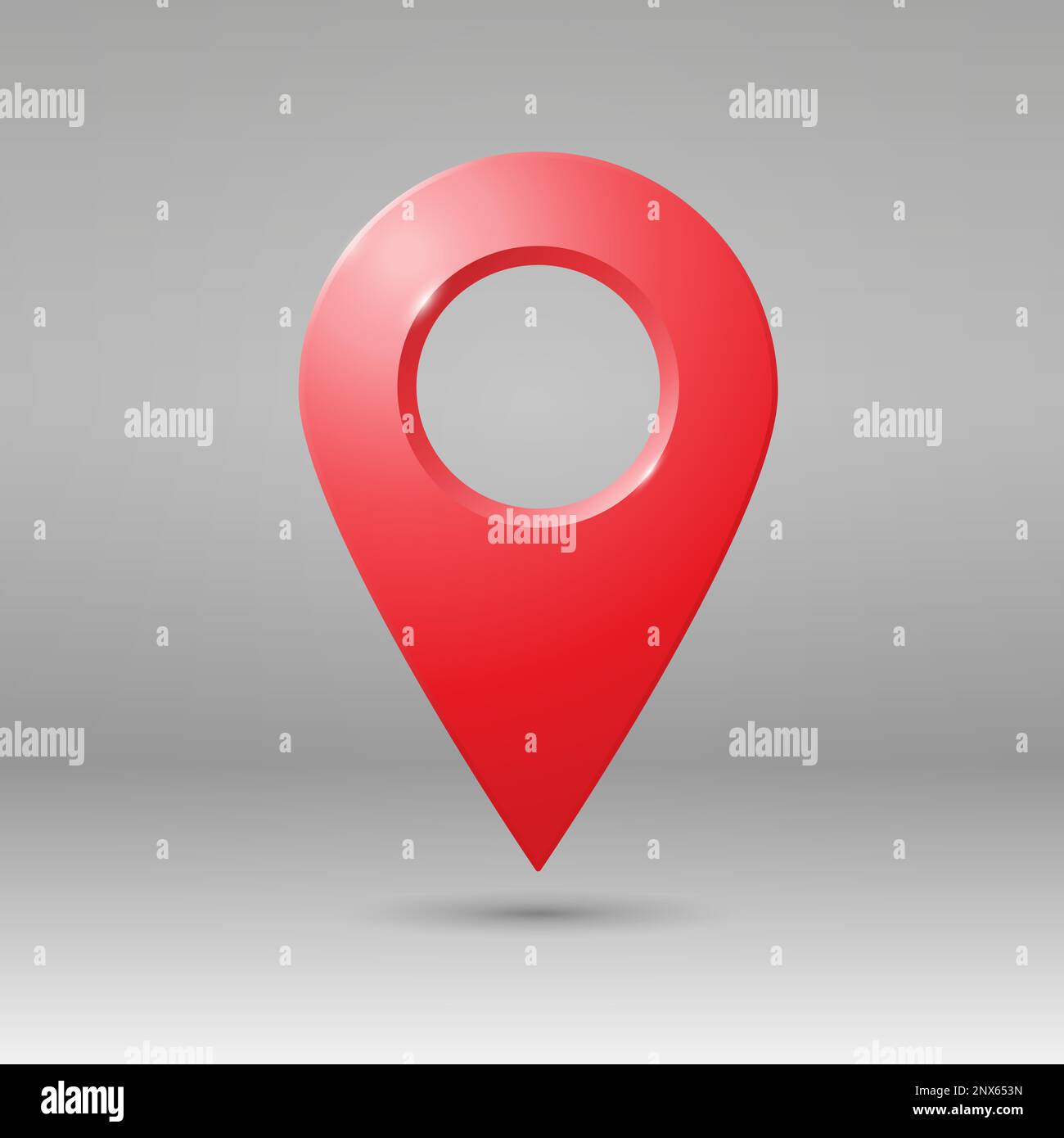 The geolocation icon is red with highlights on a gradient background ...