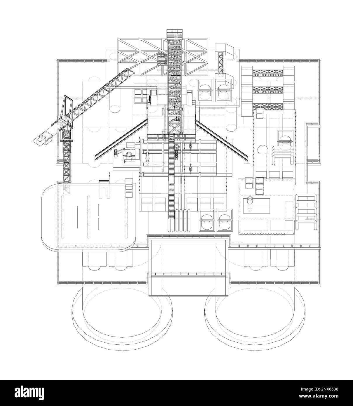 Offshore Oil Rig. 3d illustration Stock Photo - Alamy