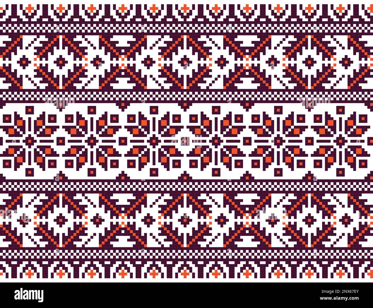 Vector illustration of Ukrainian folk seamless pattern ornament. Ethnic ...