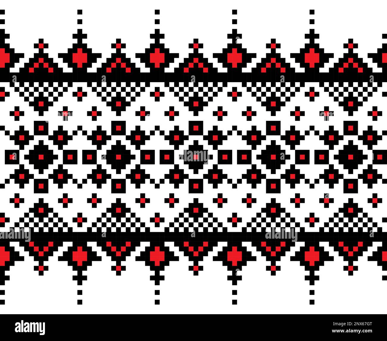Vector illustration of Ukrainian folk seamless pattern ornament. Ethnic ...