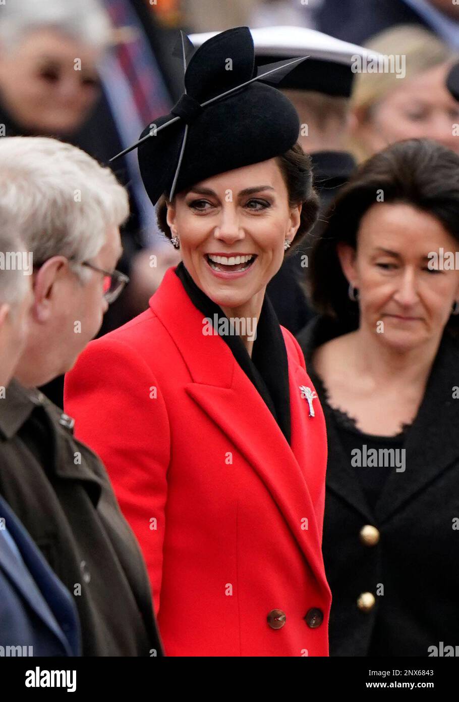 The Princess of Wales during a St David's Day visit to the 1st ...