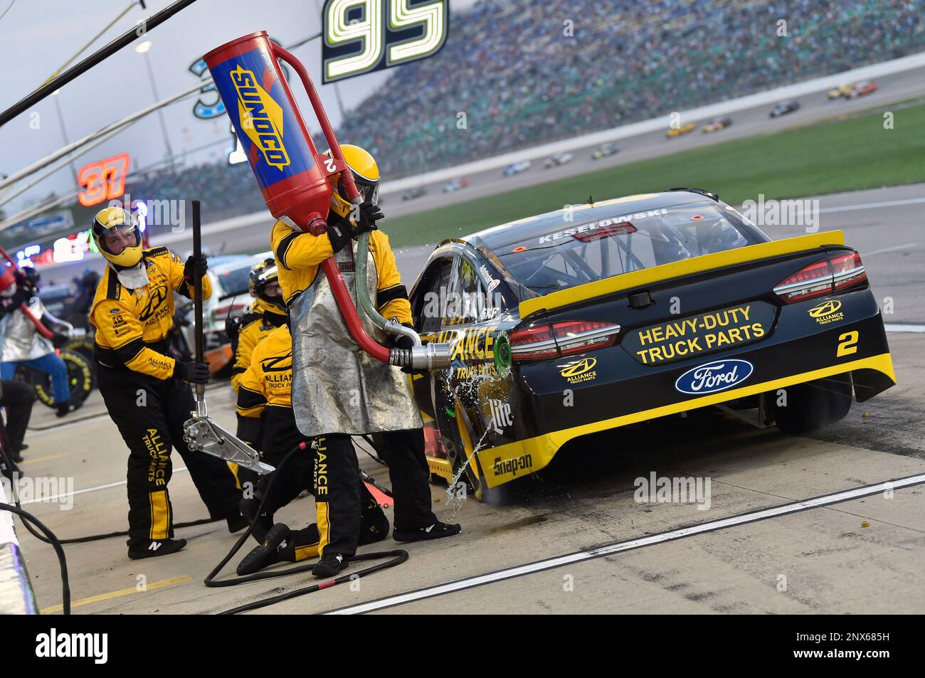c2 during the NASCAR Monster Energy Cup Series KC Masterpiece 400 race ...