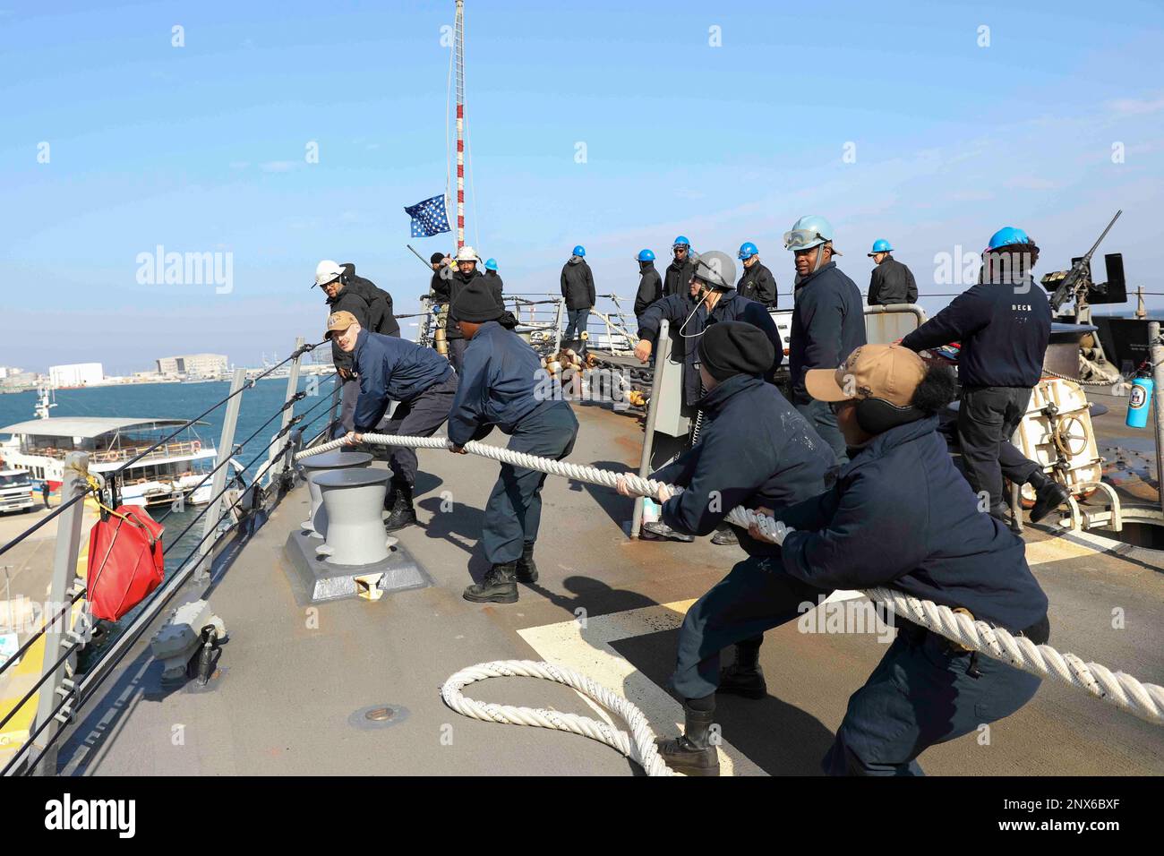 230127-N-JO162-1046 HAIFA, Israel (Jan. 27, 2023) Sailors assigned to ...
