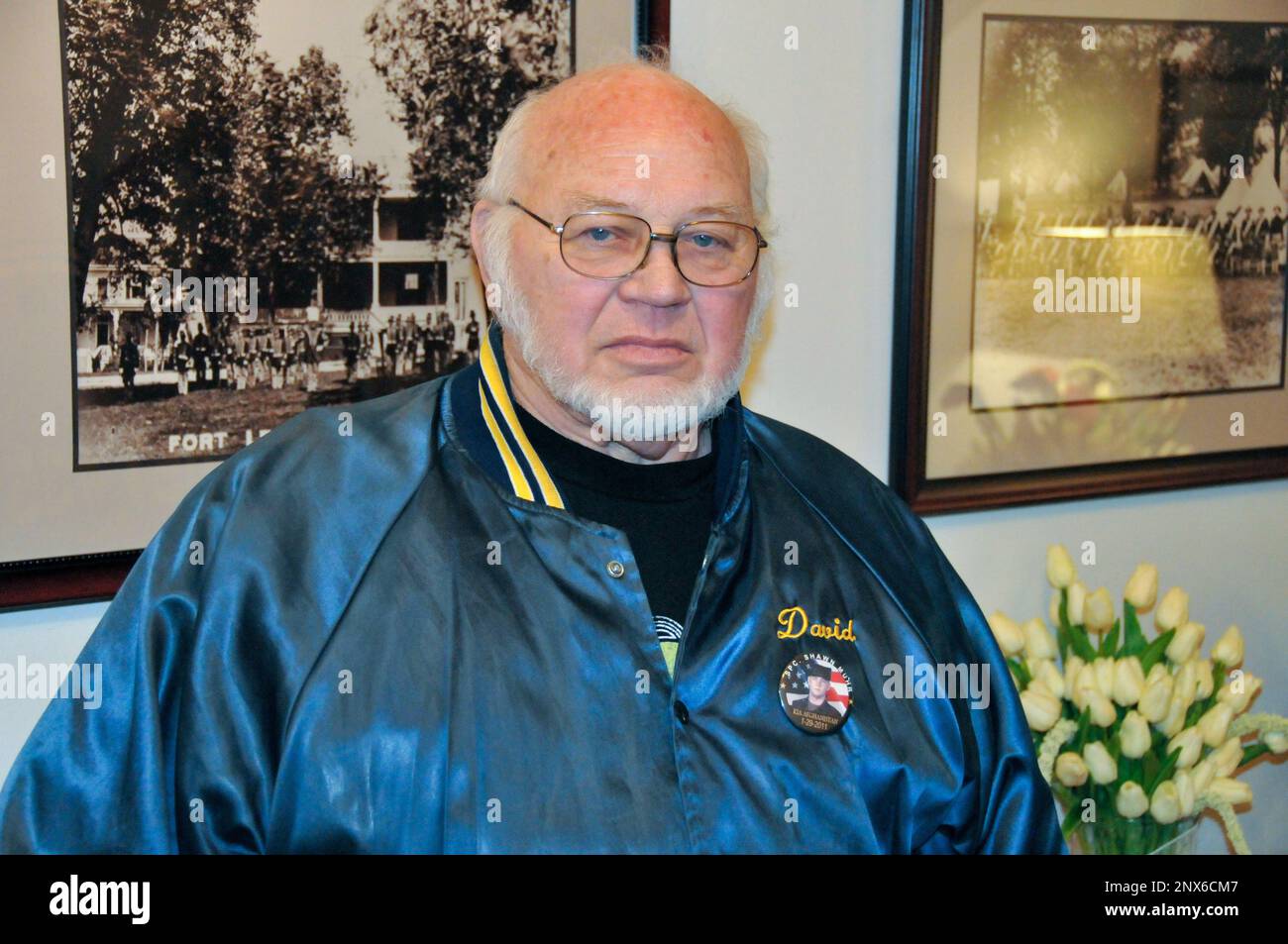 David Muhr poses for a photograph during a visit to Fort Leavenworth in ...
