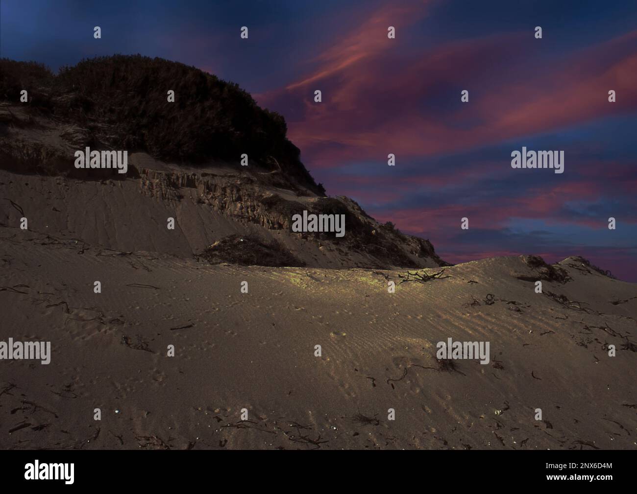 Sunset in Piscinas desert, Sardinia, Italy Stock Photo - Alamy