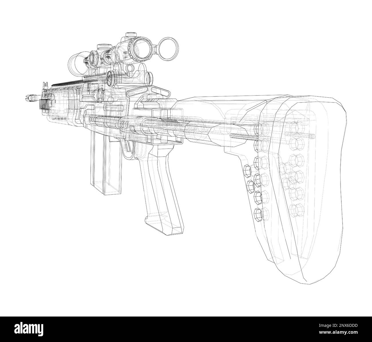 Machine Gun. 3d illustration Stock Photo - Alamy