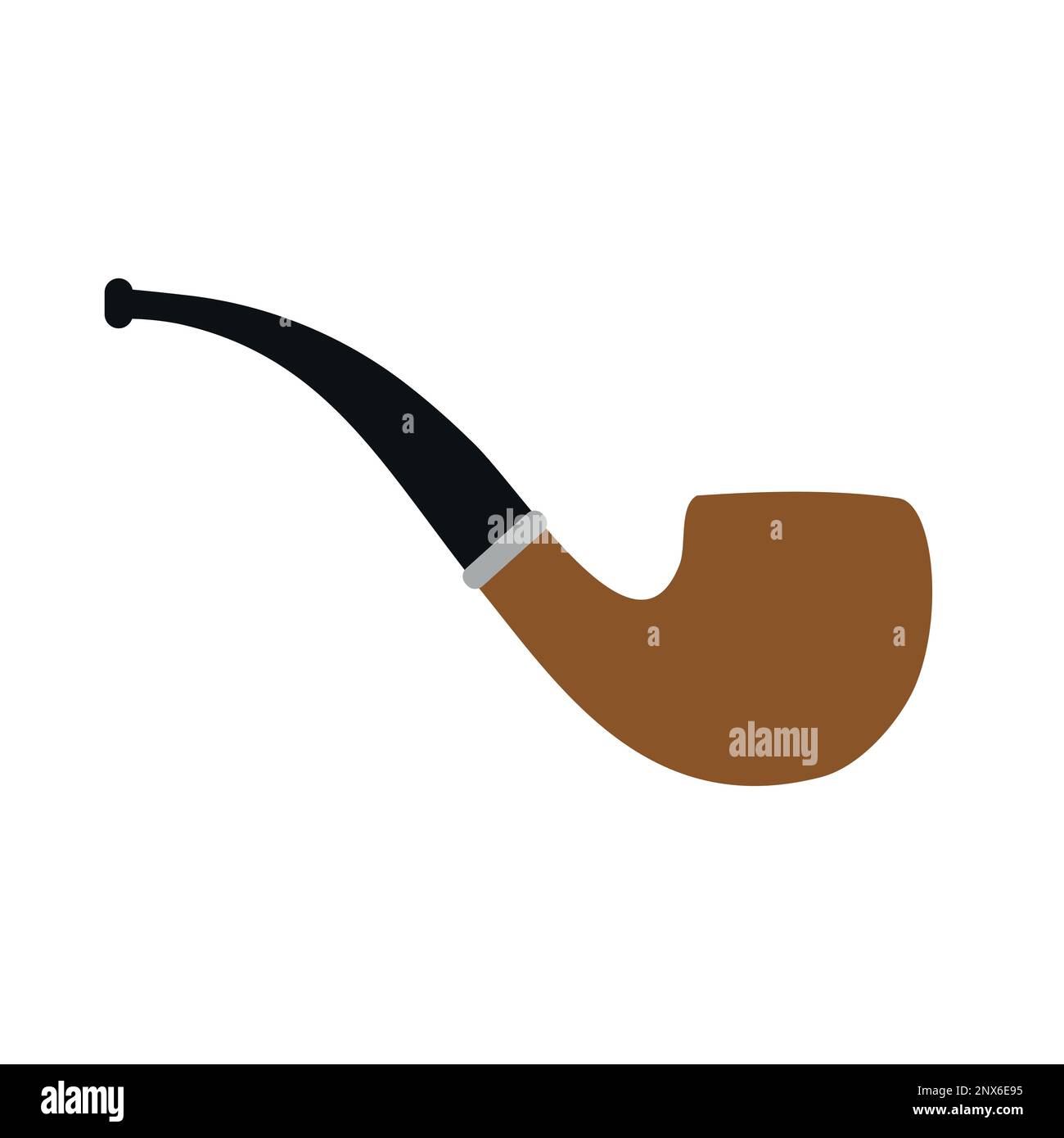 Vector flat smoking pipe isolated on white background Stock Vector ...