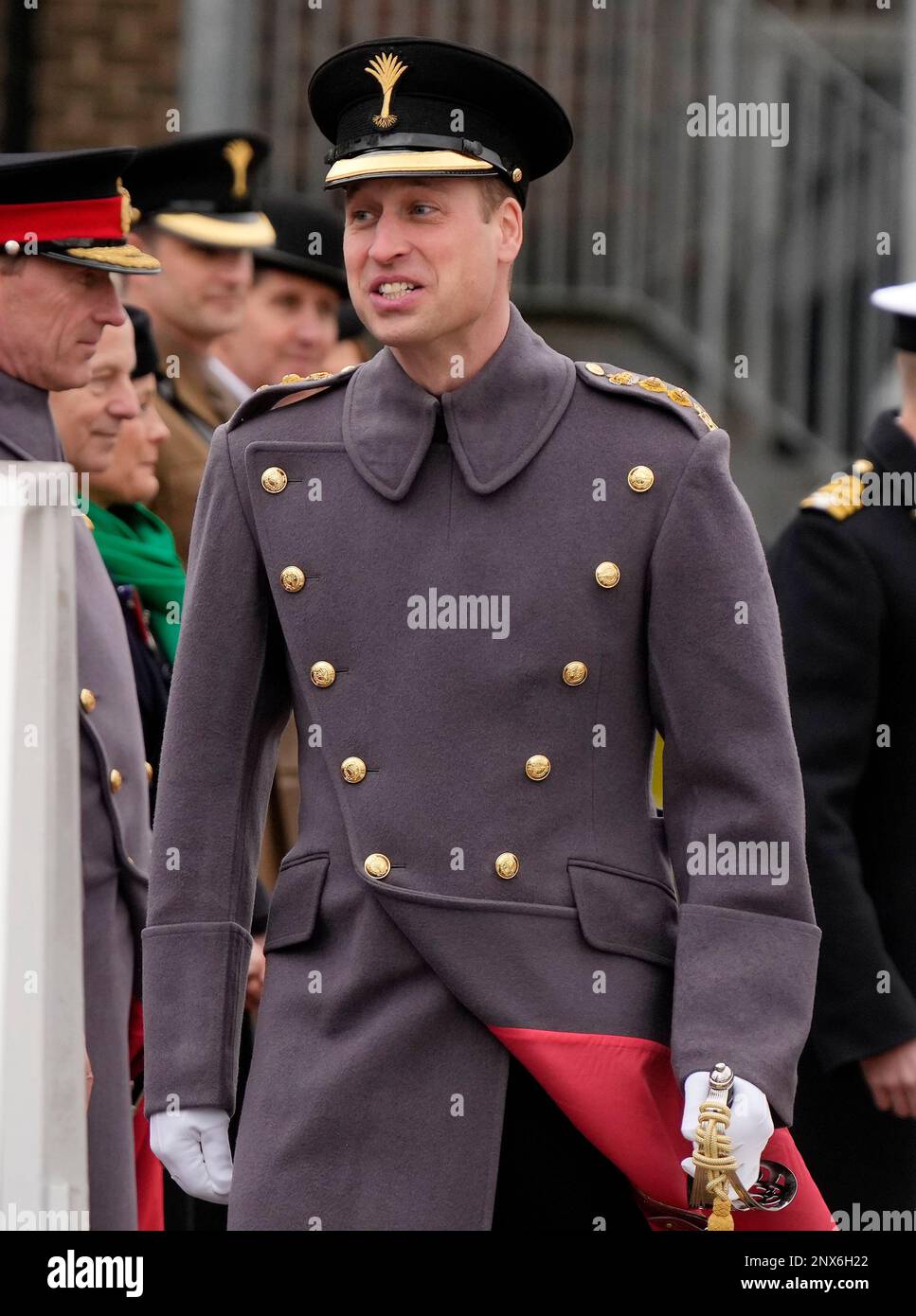 The Prince of Wales, Colonel of the Welsh Guards, during a St David's ...