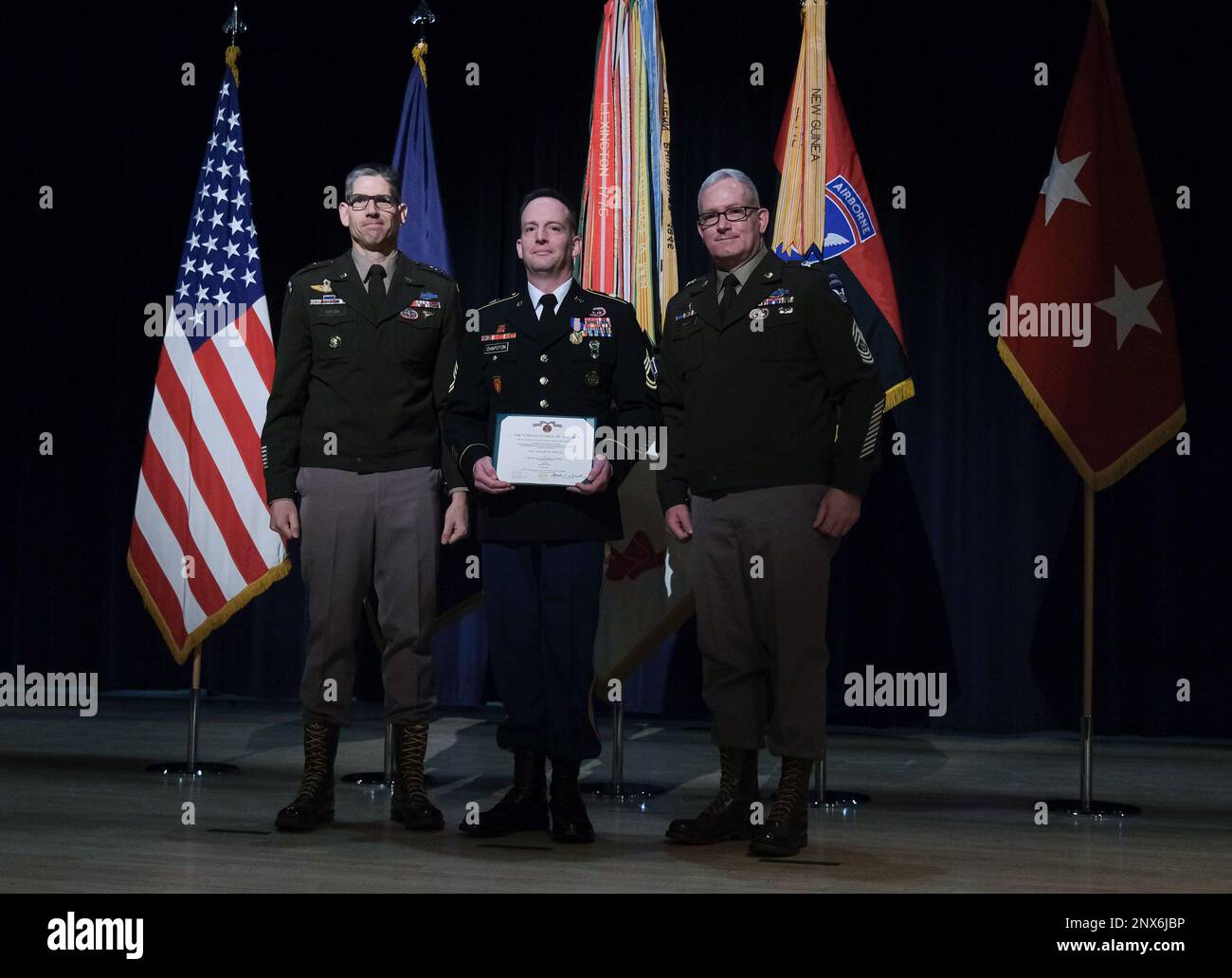 Army Sgt. 1st Class Class Andrew Chapoton (center), 11th Airborne ...