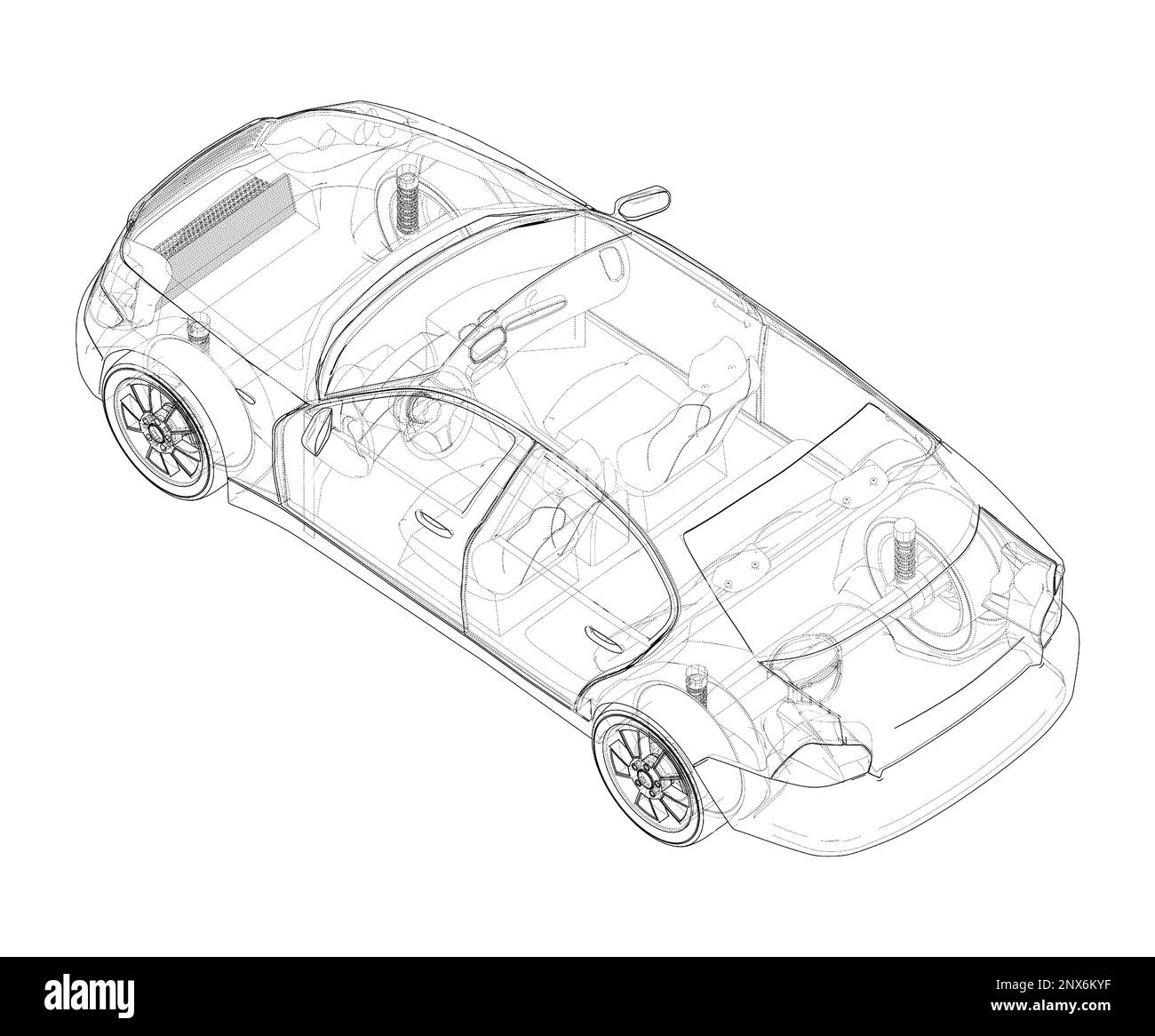 Electromobile. 3d illustration Stock Photo - Alamy