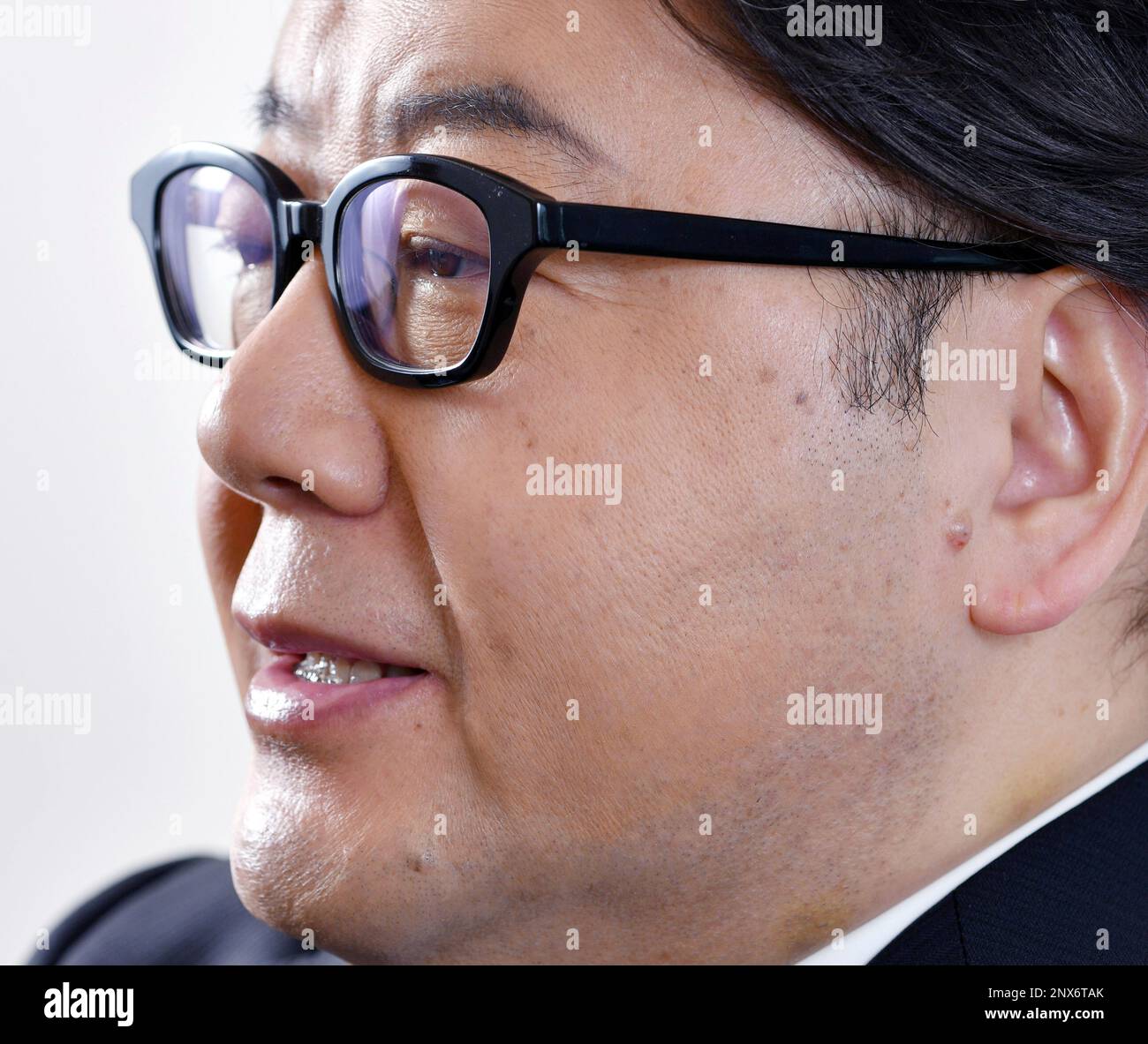 Yasushi Akimoto speaks during an interview conducted by the Yomiuri ...