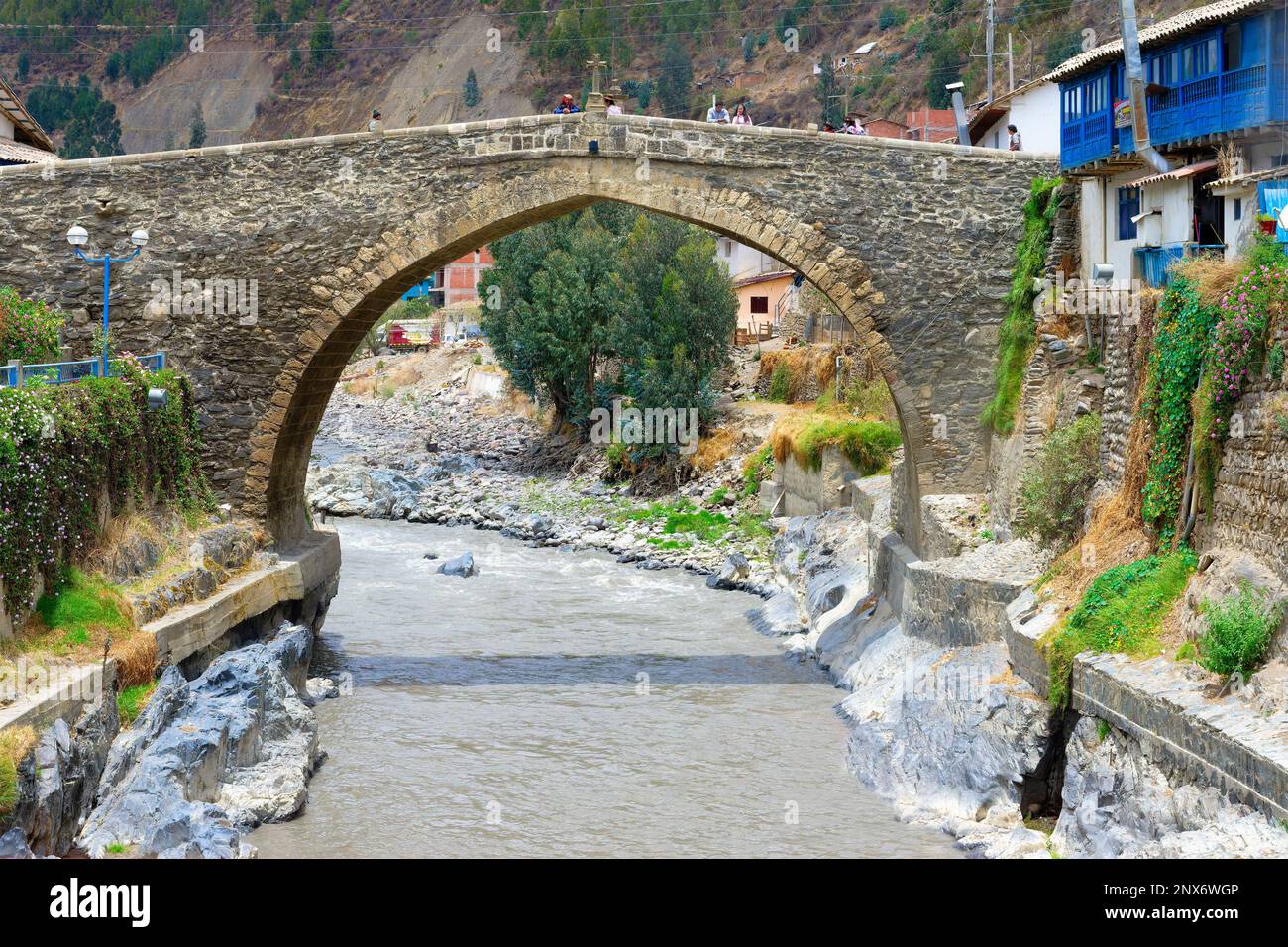 King Charles III bridge, Paucartambo, Cusco region, Peru Stock Photo ...