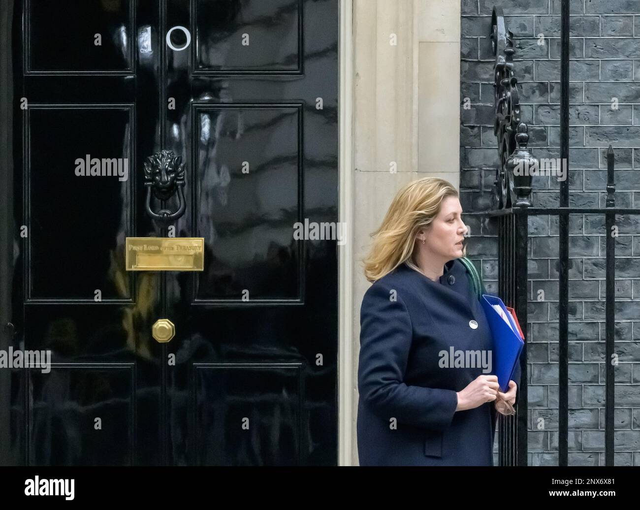 Penny Mordaunt MP (Lord President of the Council, Leader of the House of Commons) leaving ...