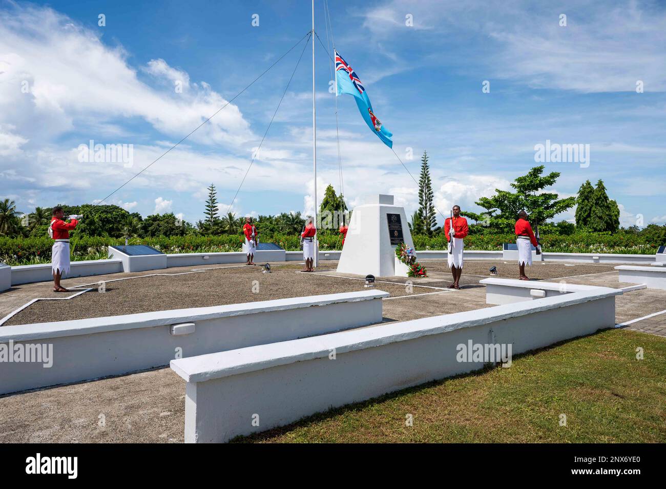 SUVA, Fiji (Jan. 31, 2023) Fiji Military Forces service members hoist ...