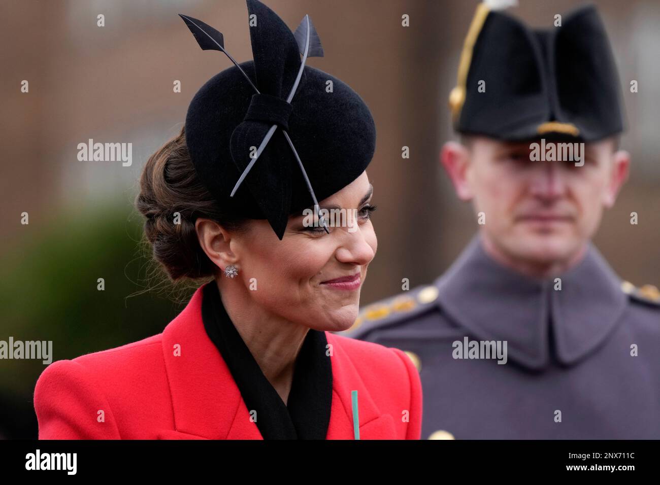 The Princess of Wales during a visit to the 1st Battalion Welsh Guards ...