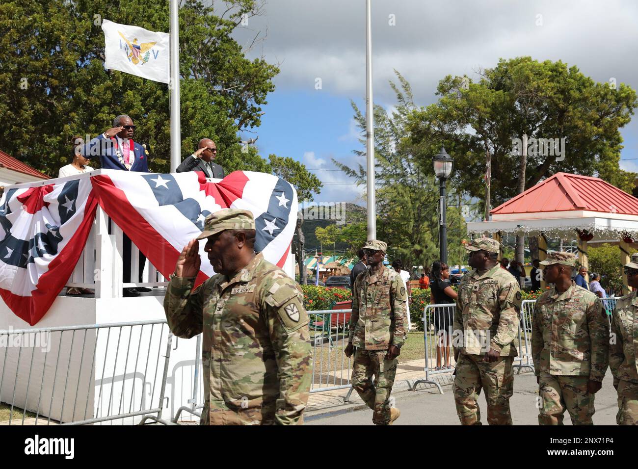 Members of the Virgin Islands National Guard march in the Military ...