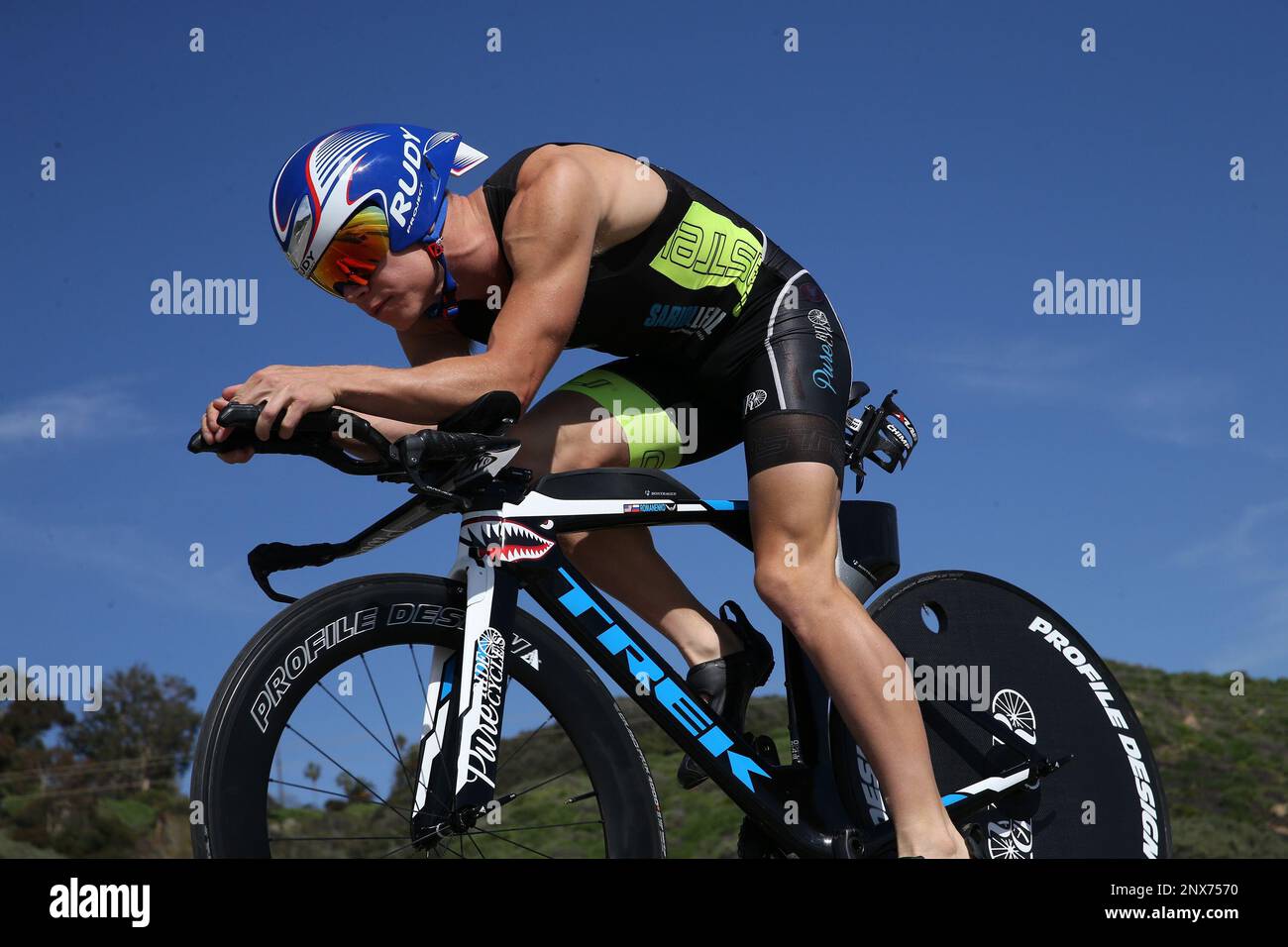 Alex Sasha Romanenko, of Aliso Viejo, California, training, on March 2, 2017, in Santa Monica ...
