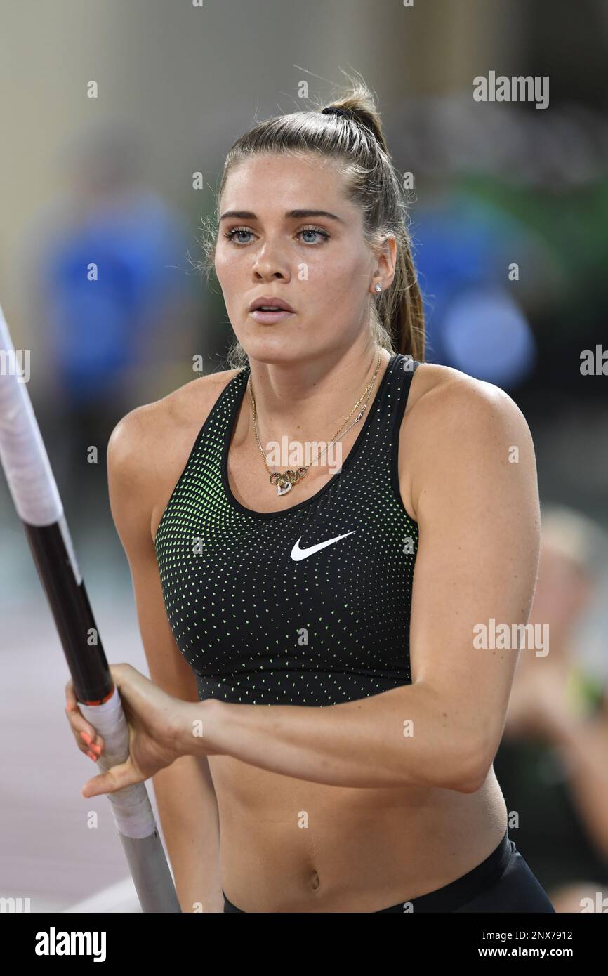 Alysha Newman (CAN) places seventh in the women's pole vault at 14-10 3 ...