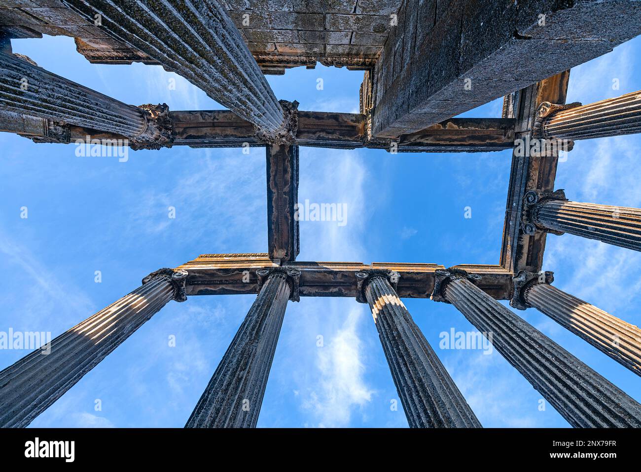 Temple of Zeus in the ancient city of Aizanoi, Kutahya, Turkey Stock ...