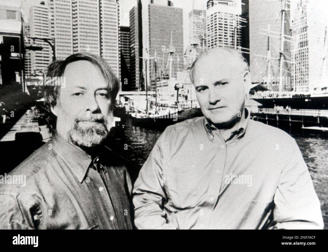 FILE - Edwin G. Burrows, left, and Mike Wallace are pictured in this ...