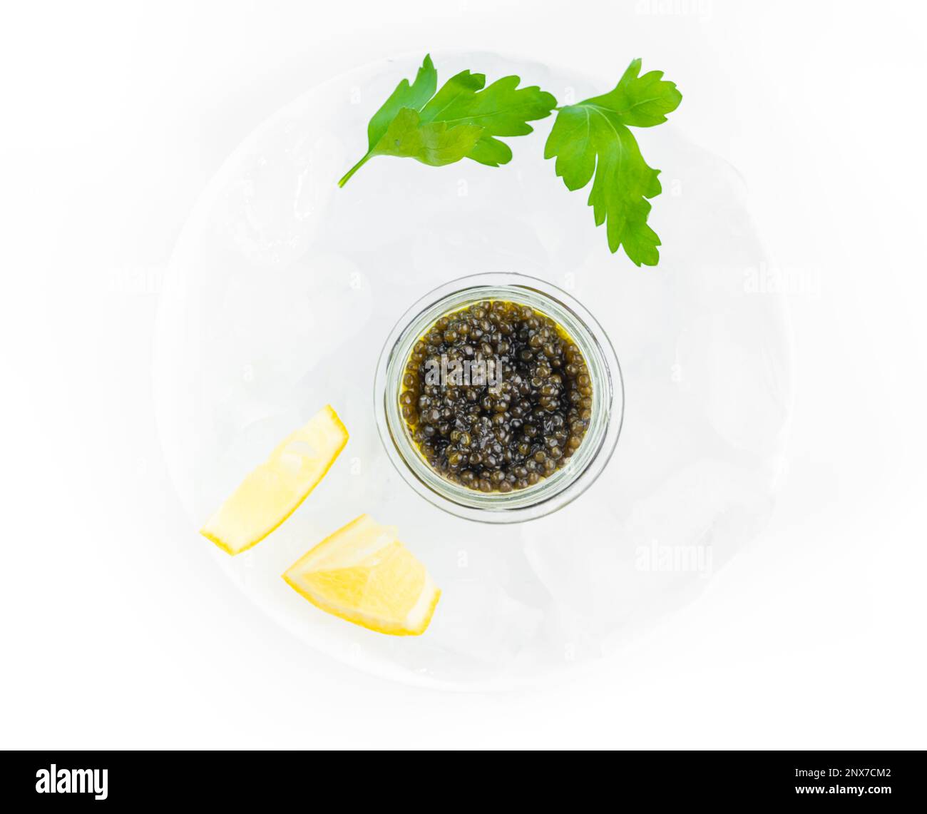 Appetizers of delicious delicatessen, natural sturgeon black caviar ...