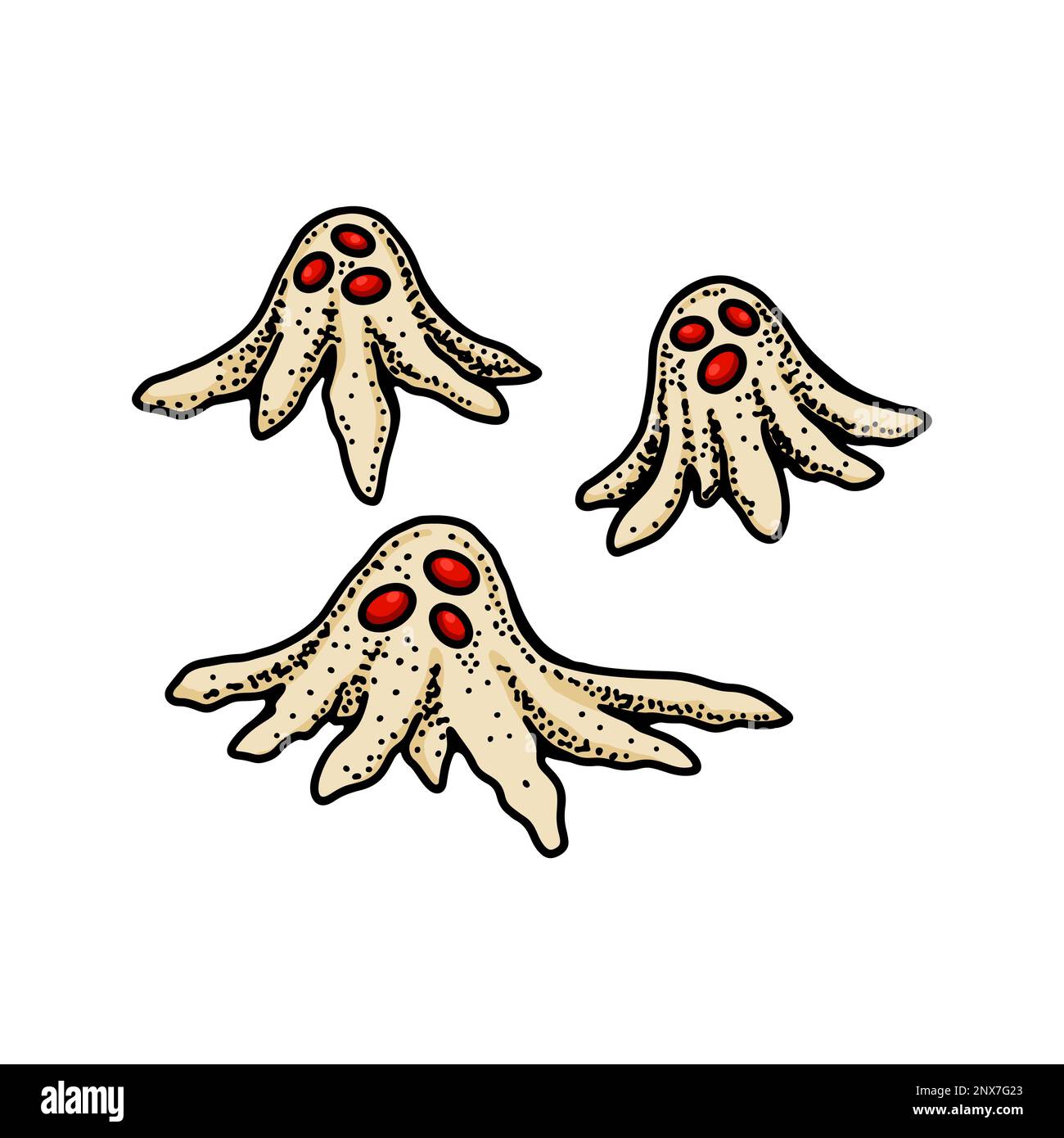 Osteoclast blood cell isolated on white background. Hand drawn ...