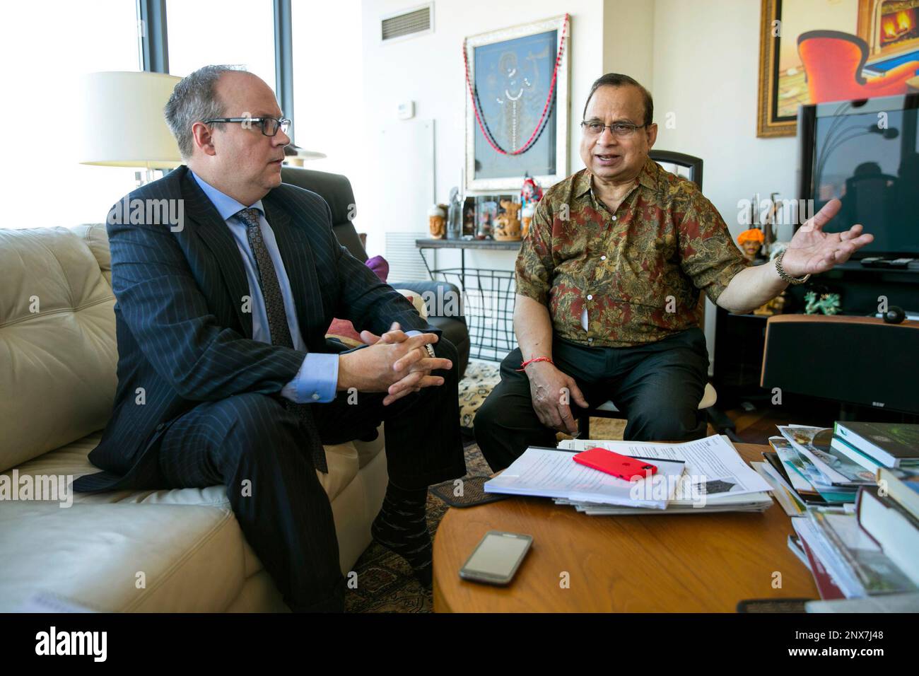 In this Thursday, May 3, 2018 photo, lawyer Kevin Toth, left, and ...