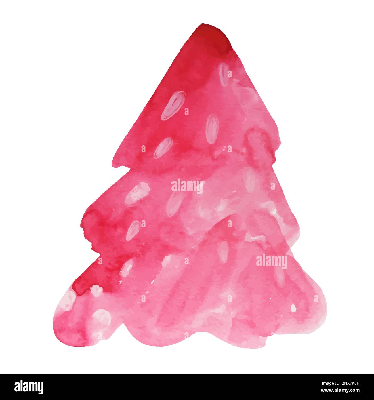 Red watercolor christmas tree. Vector ESP10 Stock Vector Image & Art ...