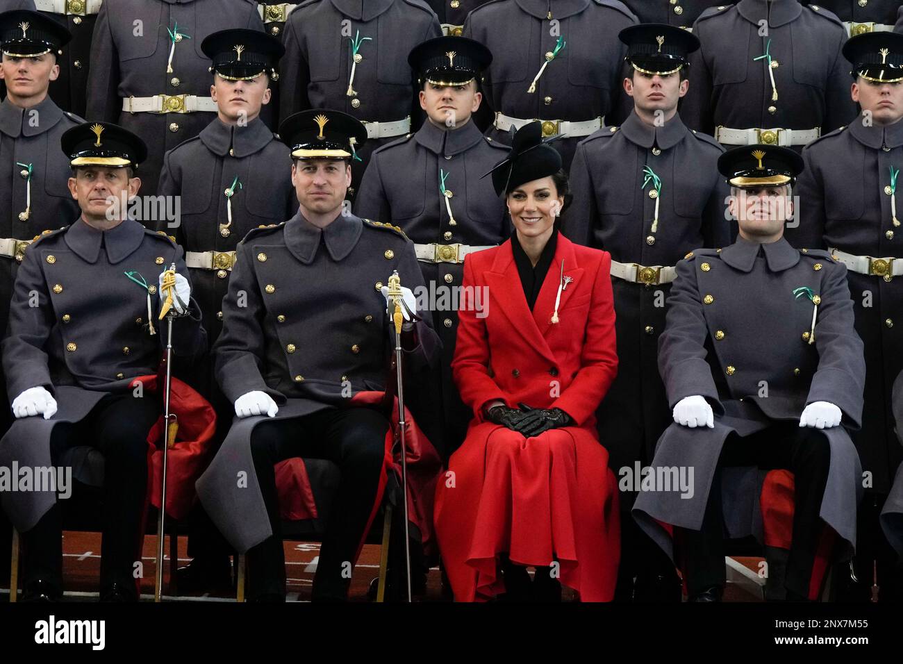 The Prince of Wales, Colonel of the Welsh Guards, with the Princess of ...