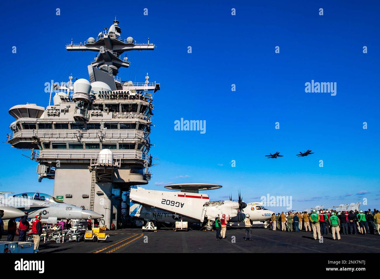 230115-N-UI066-1056 ADRIATIC SEA (Jan. 15, 2023) Two F/A-18F Super ...