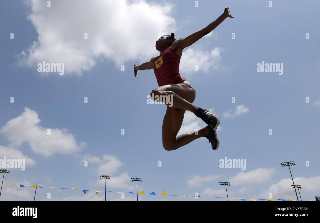 Courtney Corrin of Southern California wins the women's long jump at 20 ...