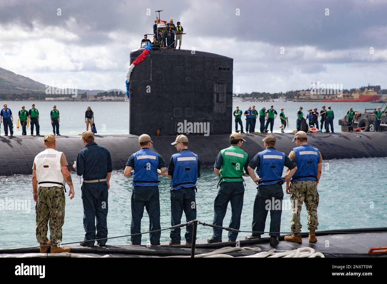 POLARIS POINT, Guam (Jan. 9, 2023) Sailors aboard the Los Angeles-class ...