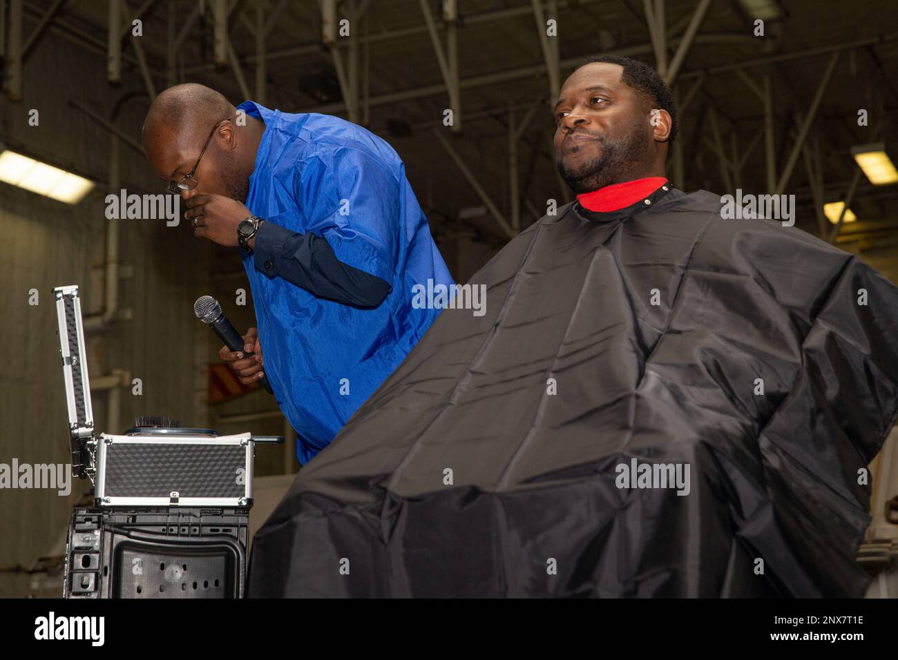 230211-N-JJ744-1032 Master-at-Arms 1st Class Tyrese Beasley, left, and ...