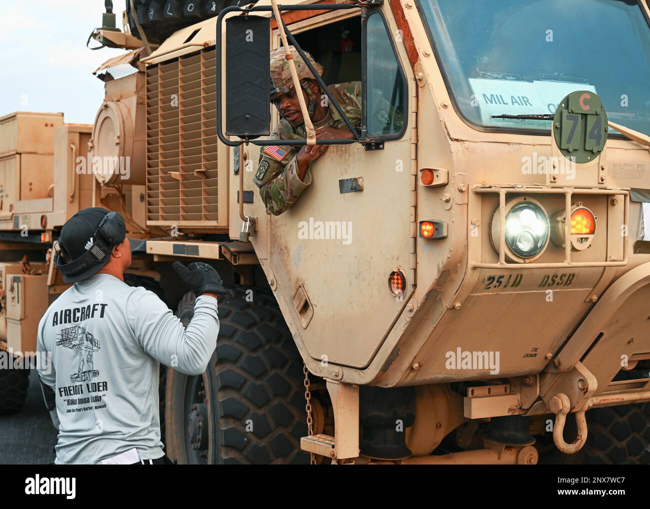 A Soldier assigned to the 593d Expeditionary Sustainment Command, 25th ...