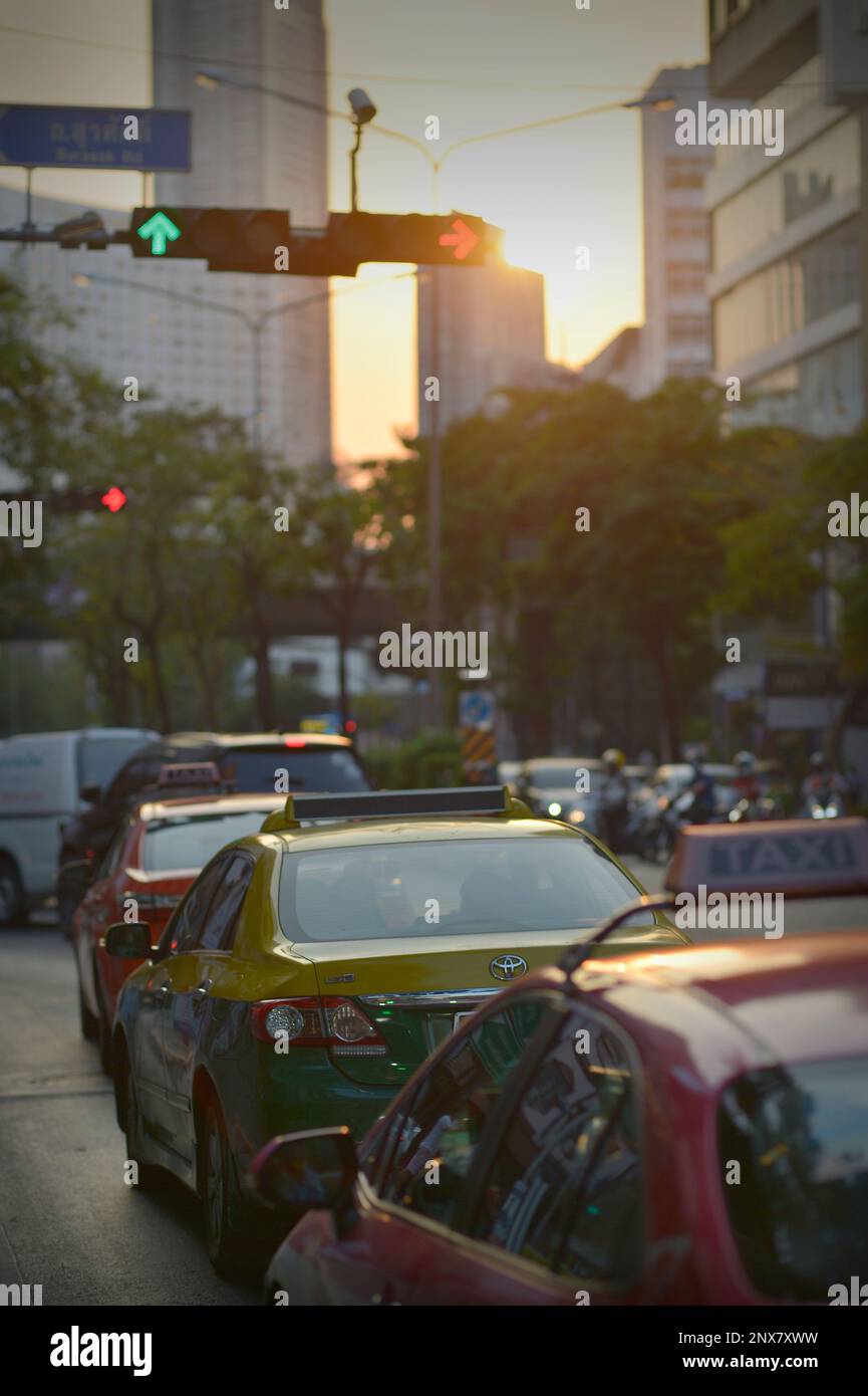 Silom Road Bangkok Thailand Stock Photo - Alamy
