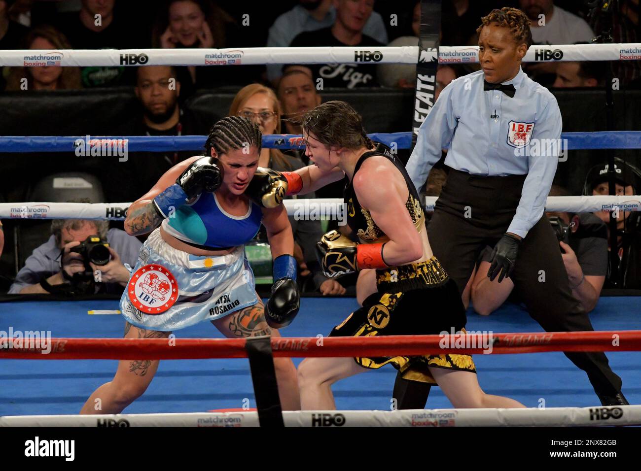 April 28, 2018 - Brooklyn, New York, USA - KATIE TAYLOR (black and gold ...