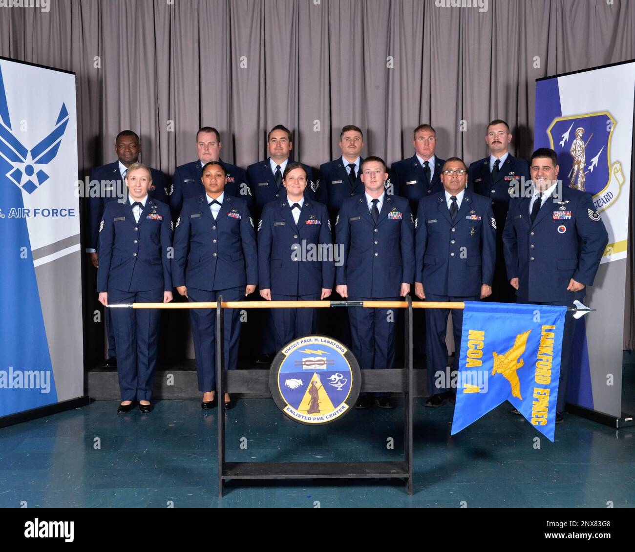 United States Air Force ALS Class 23-2 and NCO Academy Class 23-2 pose ...